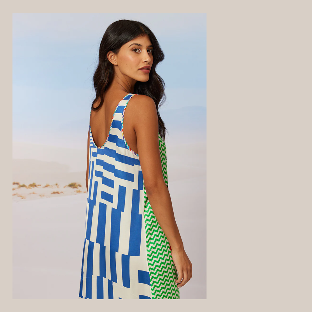 ME369 Emma Dress – Tiger Print, Sleeveless Maxi – Elms